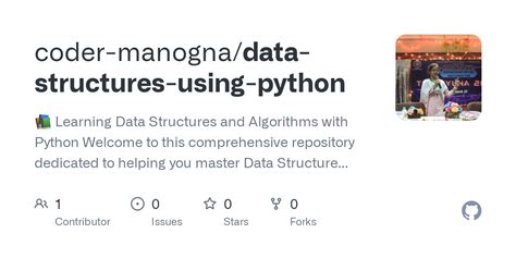 github coder manogna data structures using python 📚 learning data
