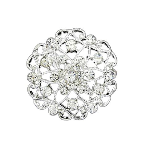 Badge Attractive Anti Rust Flower Heart Silver Plated Brooch Pin Women