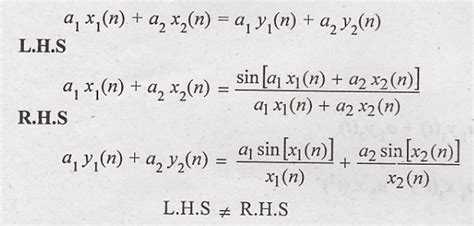 examples on linear or non linear system