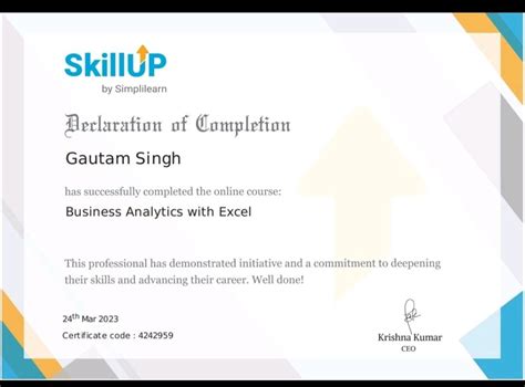 Gautam Singh On Linkedin Businessanalytics Excel Simplilearn