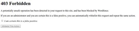 Wordfence Blocking 3rd Party Php Scripts