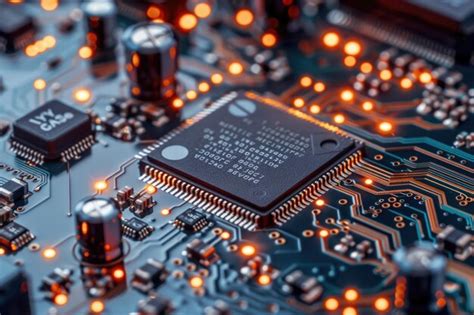 Premium Photo Futuristic Server Technology With Abstract Computer Hardware Concept