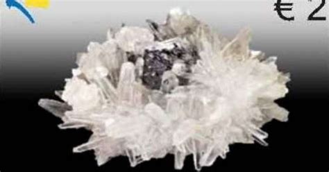 Kristalet Dhe Mineralet Në Pulla Postare Telegrafi Telegrafi