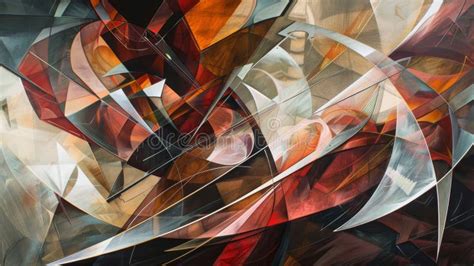 Vibrant Geometric Abstract Artwork Displaying Rich Color Palette Stock Image Image Of Vibrant