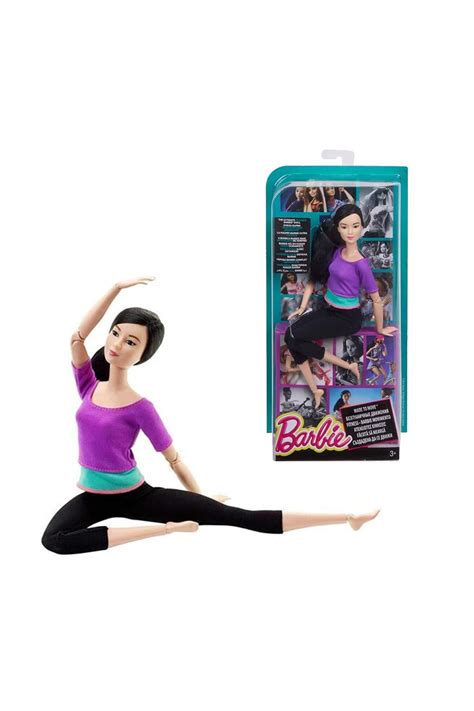 Barbie Sonsuz Hareket Bebeği Siyah Saçlı Siyah Taytlı Dhl84