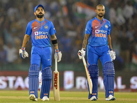 Virat Kohli Shikhar Dhawan Move Up In Icc Rankings After T20i Series