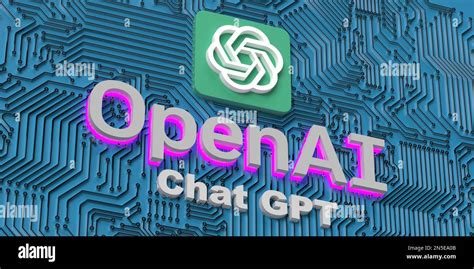 Pink Openai Logo Chatgpt Text On Geometric Cpu Blue Background Copy