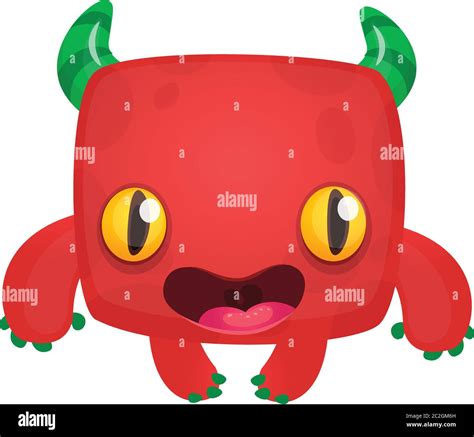 Funny Cartoon Devil Vector Halloween Illustration Stock Vector Image