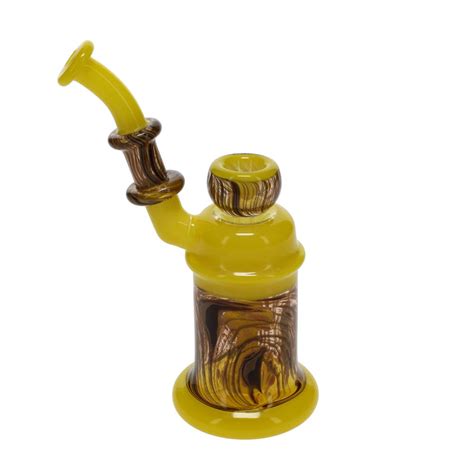 Chad G Glass Yellow Woodgrain Double Sherlock And Rig Set Sunshine Daydream