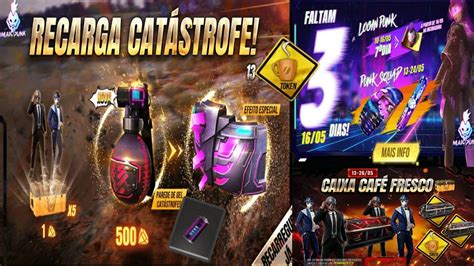 NOVO EVENTO DE RECARGA COMO COLETAR O TOKEN CAFÉ NOVA SKIN DO GEL CATÁSTROFE E MAIS YouTube