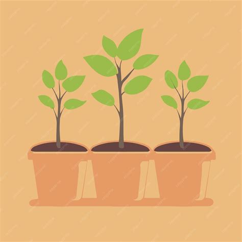 Cute Tree Planter Setting Saplings Vector Premium Ai Generated Vector