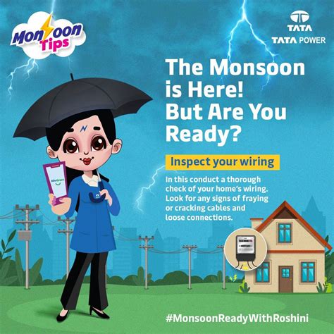 Roshnis Tips For Monsoon Safety Tata Power Posted On The Topic