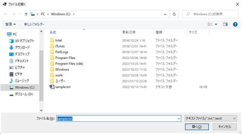 C Openfiledialog C