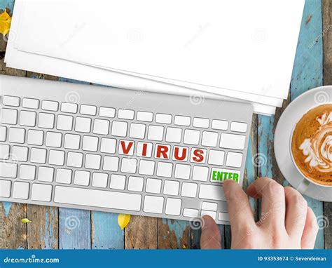Risk Of Computer Virus Concept Stock Photo Image Of Crime Coffee