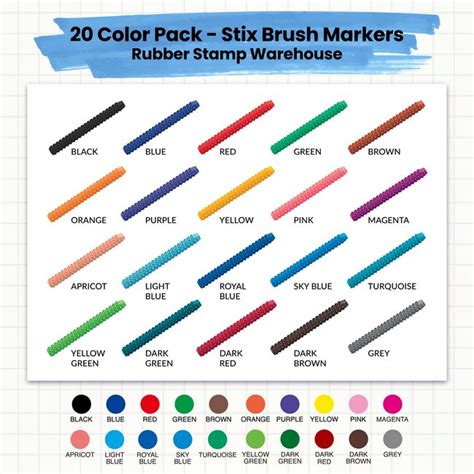 Artline Stix Markers 20 Pack Rubber Stamp Warehouse