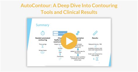 Autocontour A Deep Dive Into Contouring Tools And Clinical Results