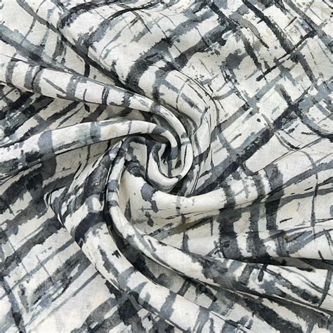 Cream Marble Print Pure Gauge Linen Print Saroj Fabrics