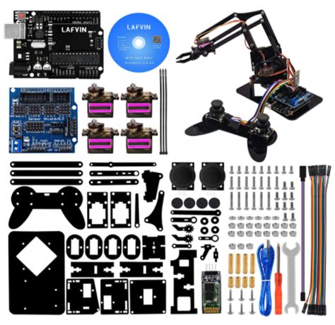 PROJECT Arduino DOF Acrylic Mechanical Robot Arm Kit TECHNOLOGY X