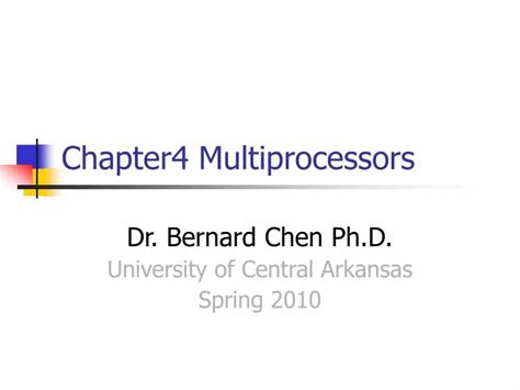 ppt chapter4 multiprocessors powerpoint presentation free download