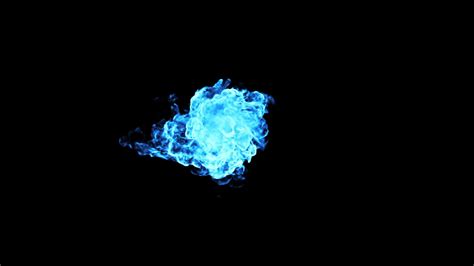 Blue Fire Animation Overlay And Alpha Matte Graphic Elements 3d