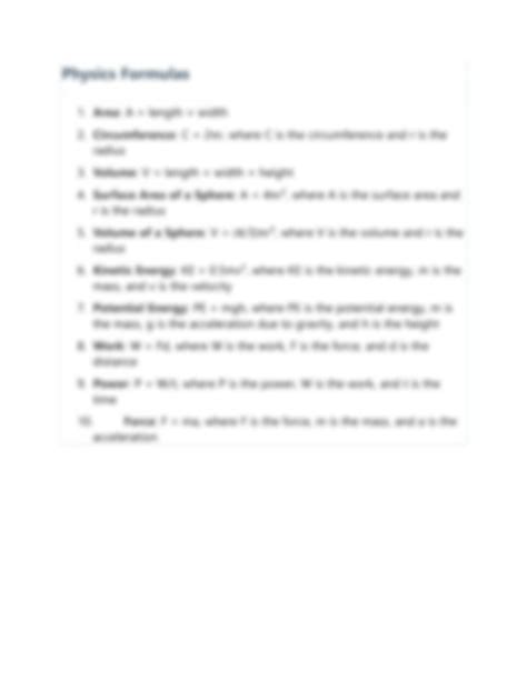 Solution Important Physics Formulas For Mdcat Studypool Solution Important Physics Formulas For Mdcat Studypool