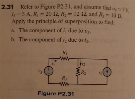 Solved 2 31 Refer To Figure P2 31 And Assume That Vs 7v Is