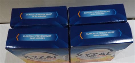 Lot 4 4 Boxes Xyzal Allergy Tablets