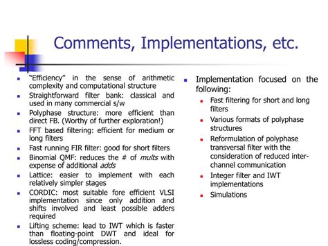 Ppt Fast Algorithms For Discrete Wavelet Transform Powerpoint