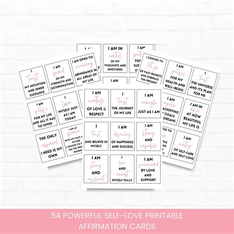 Self Love Affirmation Cards Printable Positive Affirmation Cards