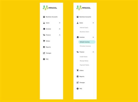 side menu navigation by mahmoud abdrabo on dribbble