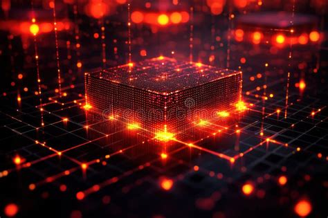 Glowing Code Matrix Representing Decentralized System Showcasing