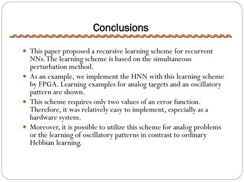 ppt simultaneous perturbation learning rule for recurrent neural