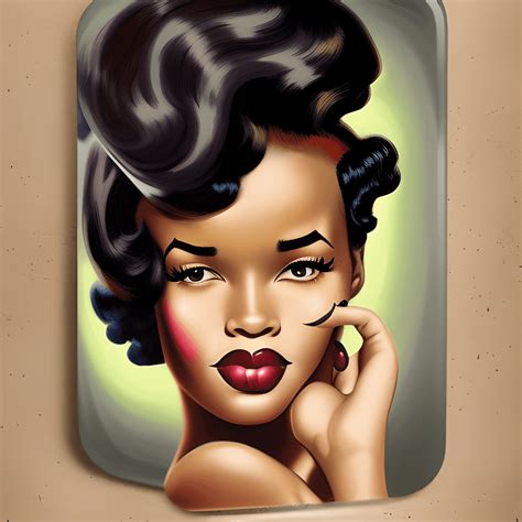 Gorgeous Melanin A Black Marilyn Monroe Pinup Girl · Creative Fabrica