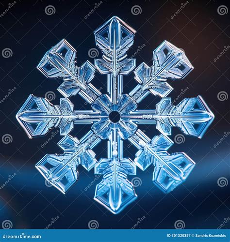 Snowflake Under The Microscope Macro Generative Ai Stock Illustration