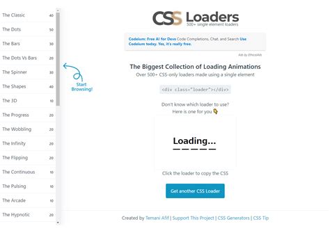CSSのコピペでローディングアニメーションを簡単に実装できるCSS Loadersのご紹介 Webデザイン参考記事まとめアプデ