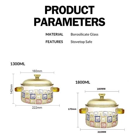 Locaupin Glass Casserole Dish With Lid Microwavable Stovetop Safe Cont
