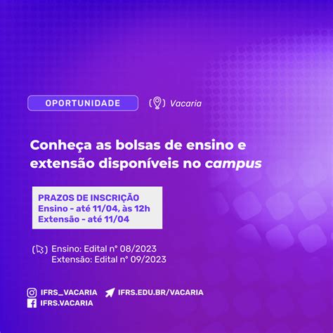 Inscreva Se Na Seleção De Bolsistas De Projetos De Ensino E Extensão
