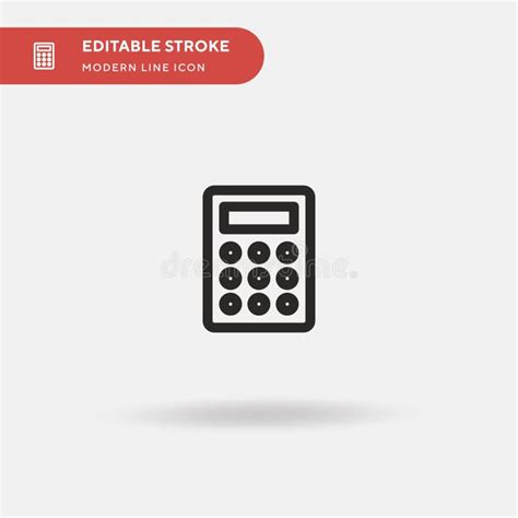 No Calculator Simple Icon Vector Stock Vector Illustration Of Icon