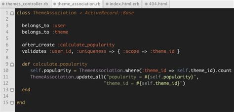 Rails Textmate Themes Via Astonj