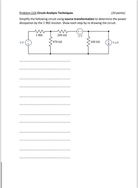 Solved Problem 10 Circuit Analysis Techniques 10 Points