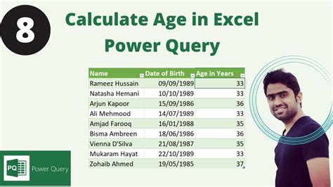 How To Calculate Age In Excel Power Query Hindiurdu 💡 Youtube