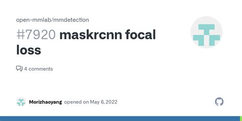 Maskrcnn Focal Loss Issue Open Mmlab Mmdetection GitHub