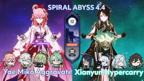 C Yae Miko Aggravate C Xianyun Hypercarry Spiral Abyss Genshin Impact YouTube