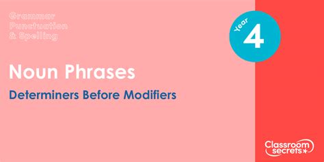 Year 4 Determiners Before Modifiers Lesson Classroom Secrets