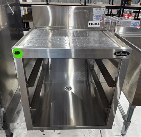 Krowne Kr24 Gsb1 Glass Storage Cabinet With Drainboard Top And