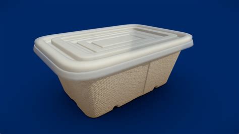 Box Food Cardboard Container Disposable Buy Royalty Free 3d Model