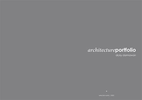 Architecture Portfolio By Dicky Darmawan Issuu