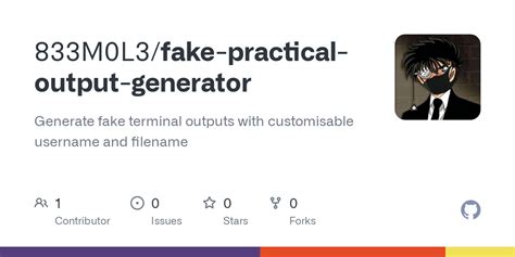 Github 833m0l3fake Practical Output Generator Generate Fake