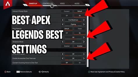 Apex Legends Best Settings For Console Xbox One And Ps4 Apex Legends
