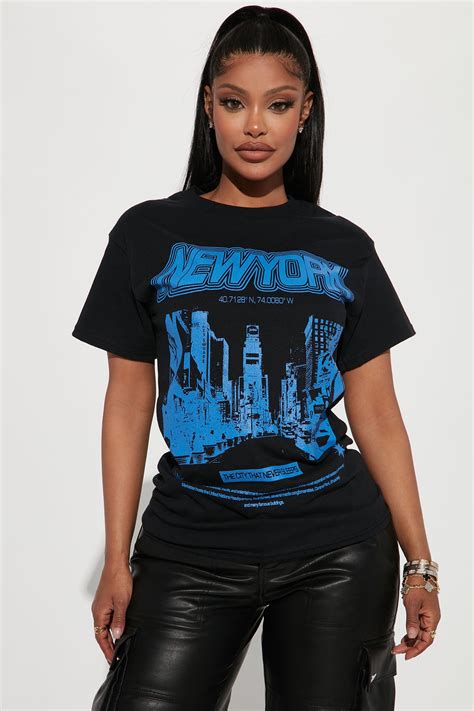 New York Night Life Graphic T Shirt Black Fashion Nova